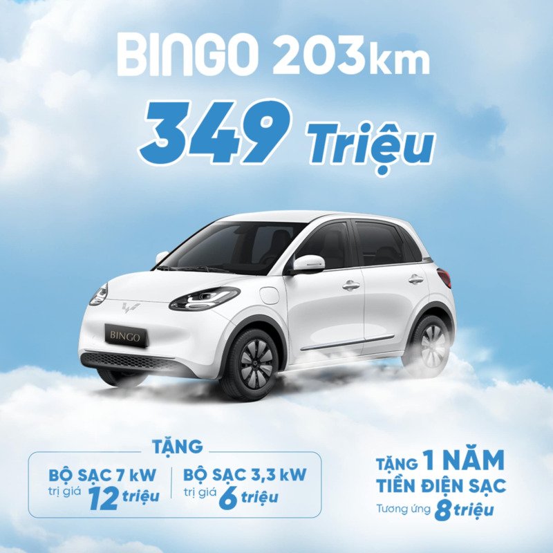 Wuling Bingo EV - Hatchback hạng A giá chỉ từ 349 triệu đồng